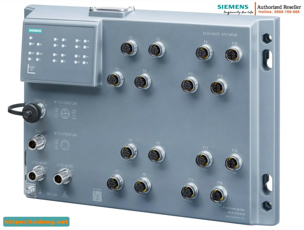 Switch Quản Lý 6GK5216-0HA00-2AS6 SCALANCE XP216 IP65, 12 Cổng - TUDONG TTC